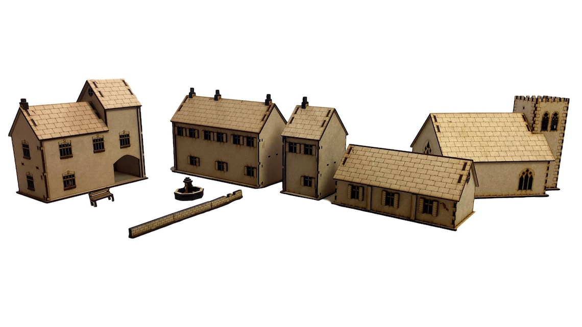 Laser Cutting Files SVG WW2 Buildings Collection 1 for - Etsy