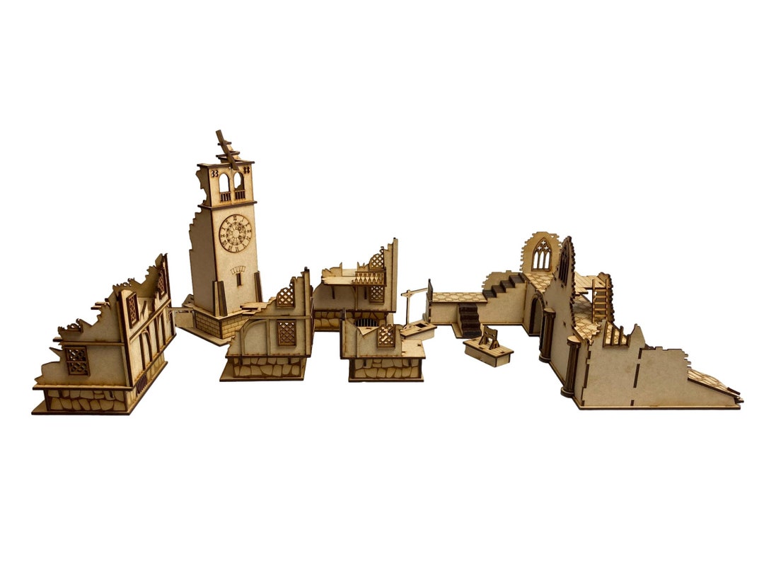 Laser Cutting Files SVG Medieval Buildings Collection for - Etsy Finland