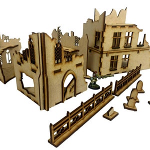 Laser Cutting Files SVG - Ruined City Under Seige Collection for Ww2 ...