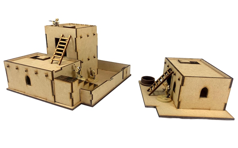 Laser Cutting Files SVG + DXF - Desert Buildings Collection 1 for Ww2 ...