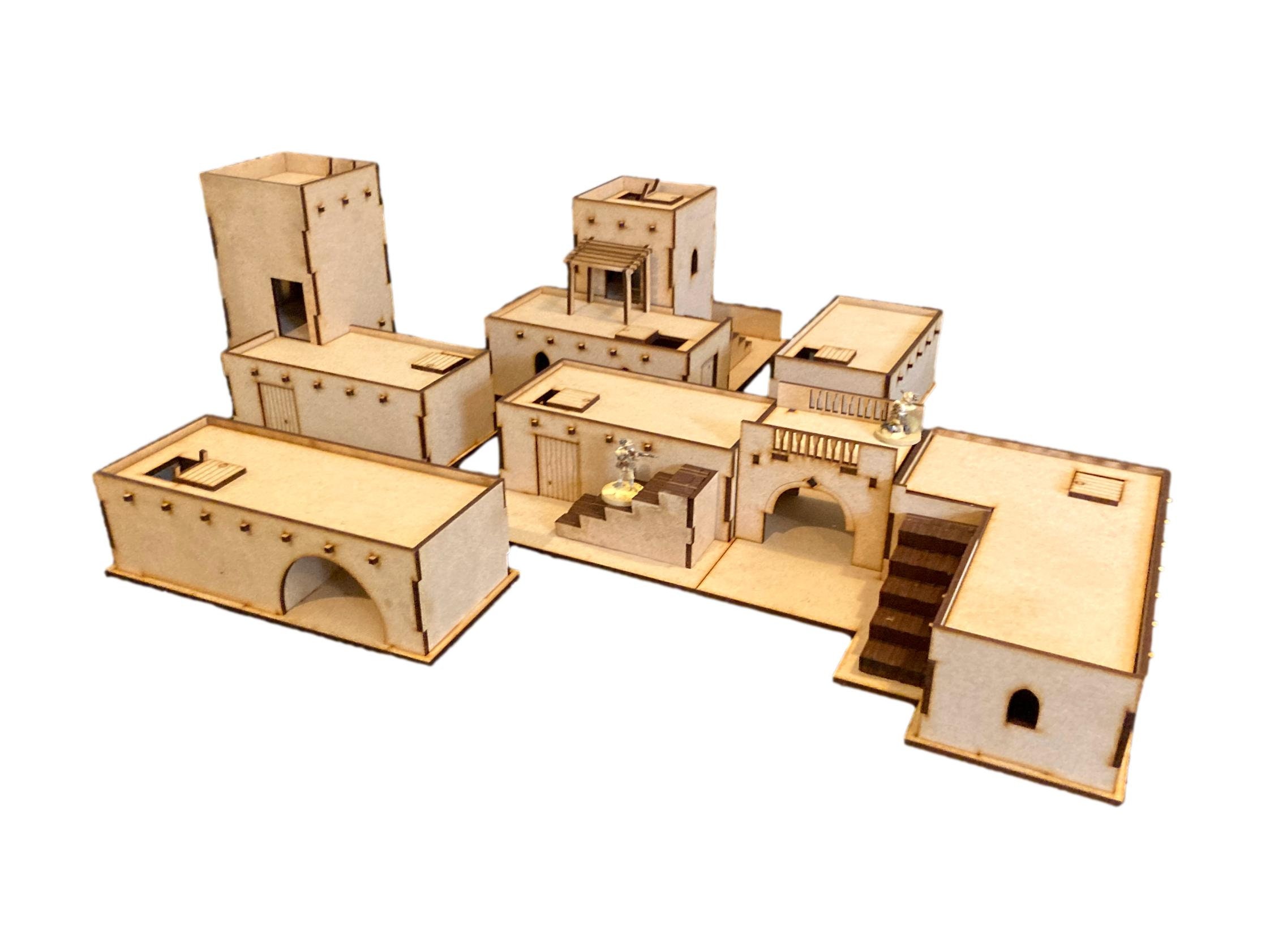 Laser Cutting Files SVG + DXF - Desert Buildings Collection 1 for Ww2 ...