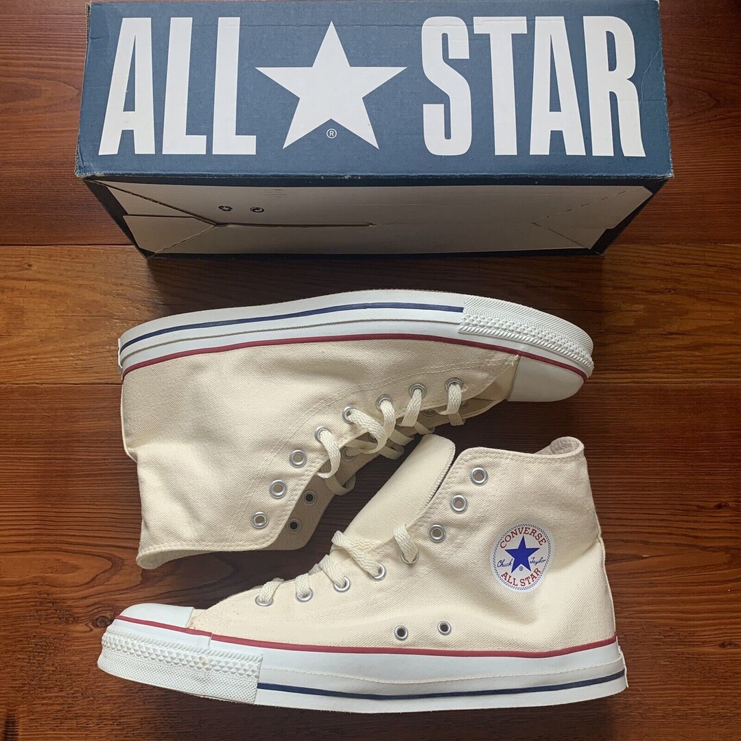 VTG Deadstock Converse All Stars High Tops White Sz13 W/ Box USA ...