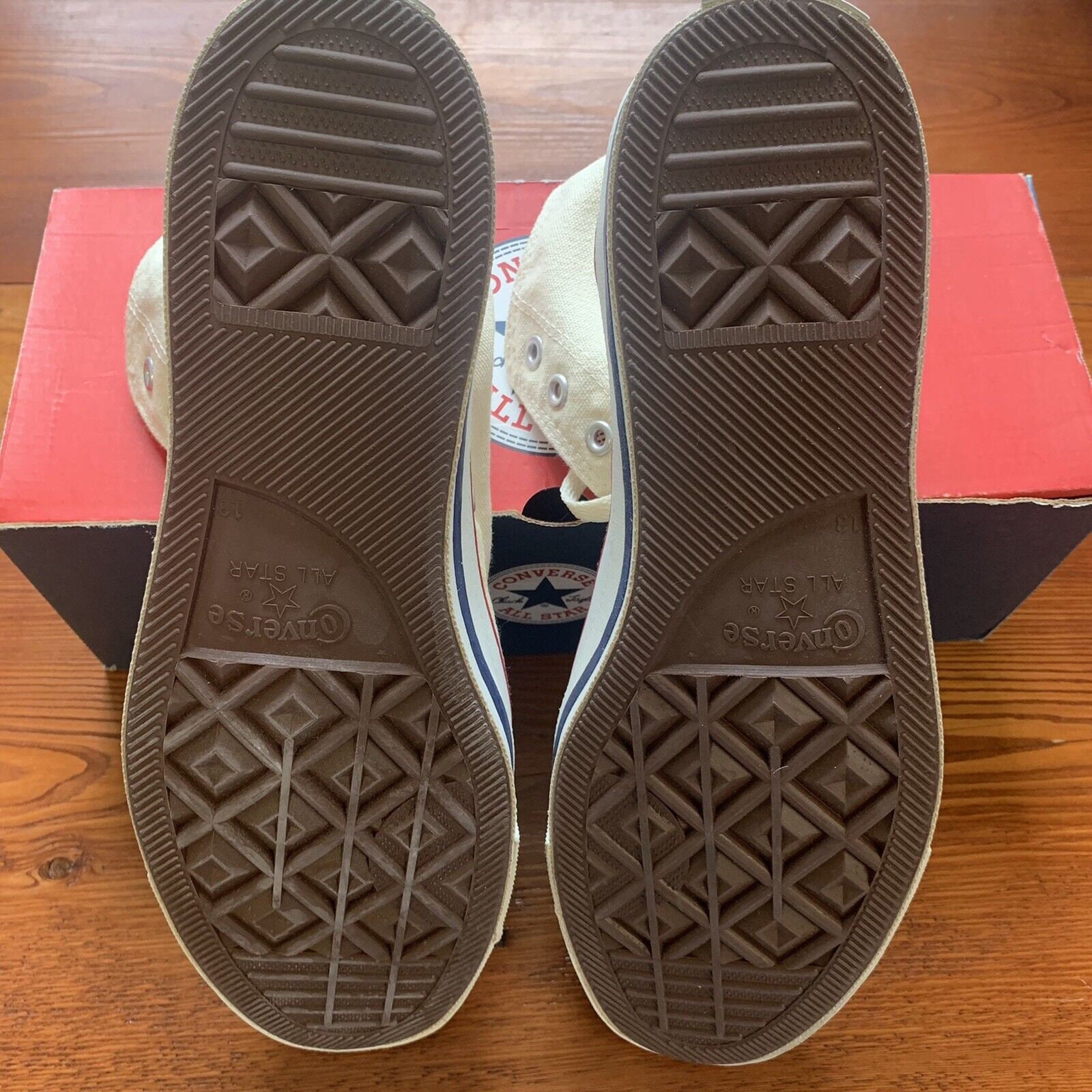 VTG Deadstock Converse All Stars High Tops White Sz13 W/ Box USA ...