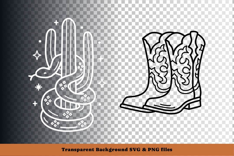 Western Line Art Illustrations. Western SVG, PNG, and EPS Files ...