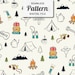 Hand-drawn Camping Seamless Pattern: Outdoor Adventure Design (digital ...