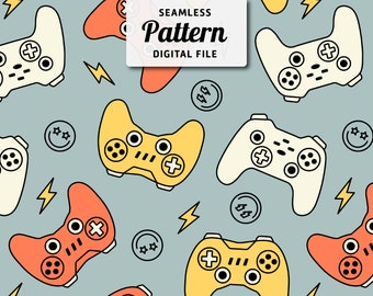 Video Gamer Seamless Pattern - Etsy