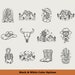 Western Line Art Illustrations. Western SVG, PNG, and EPS Files ...