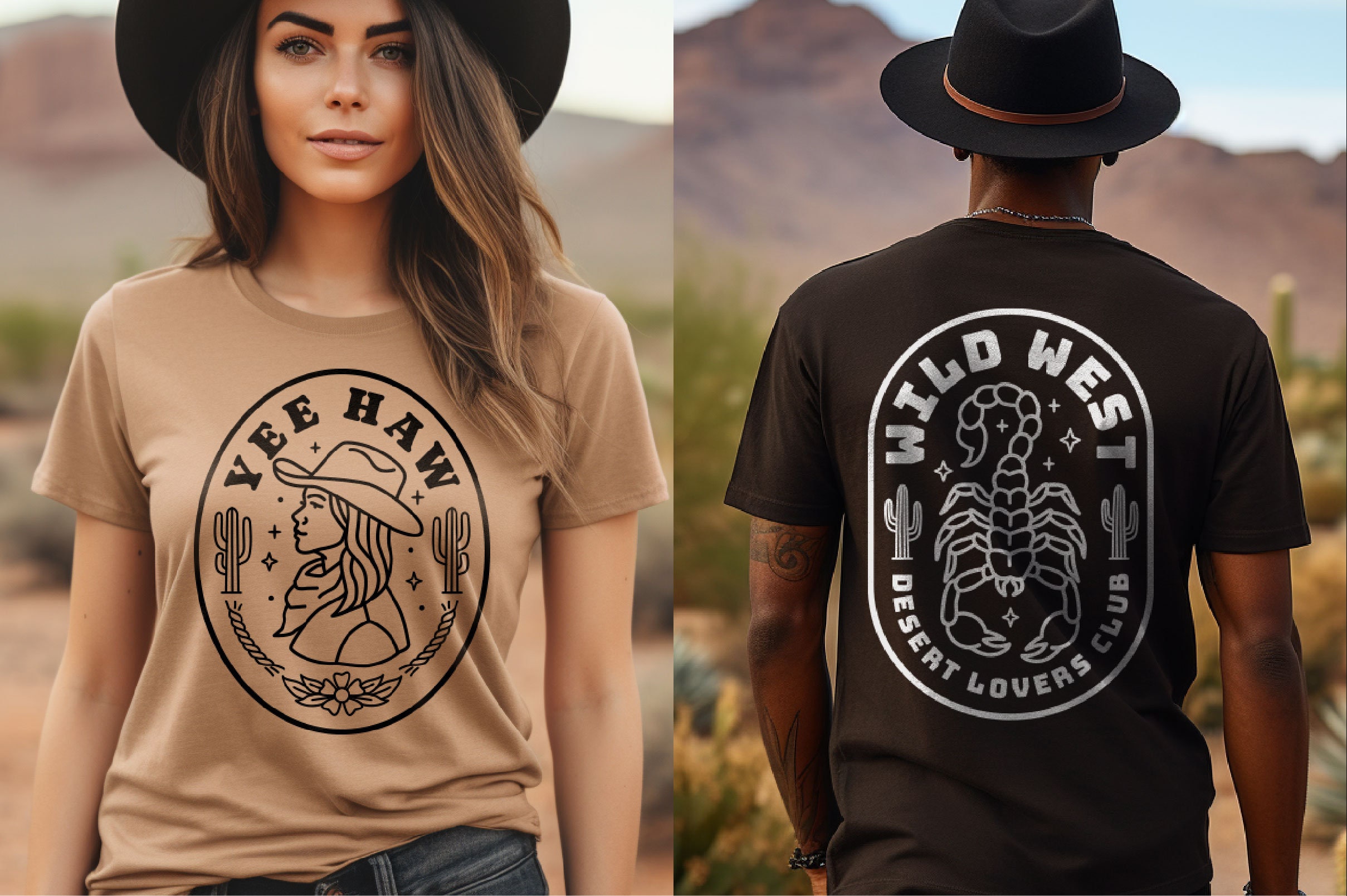 Western Line Art Collection. Western SVG, PNG, and JPEG Designs ...