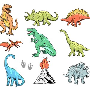 Dinosaur Clipart PNG Bundle: Transparent Background (digital File) - Etsy