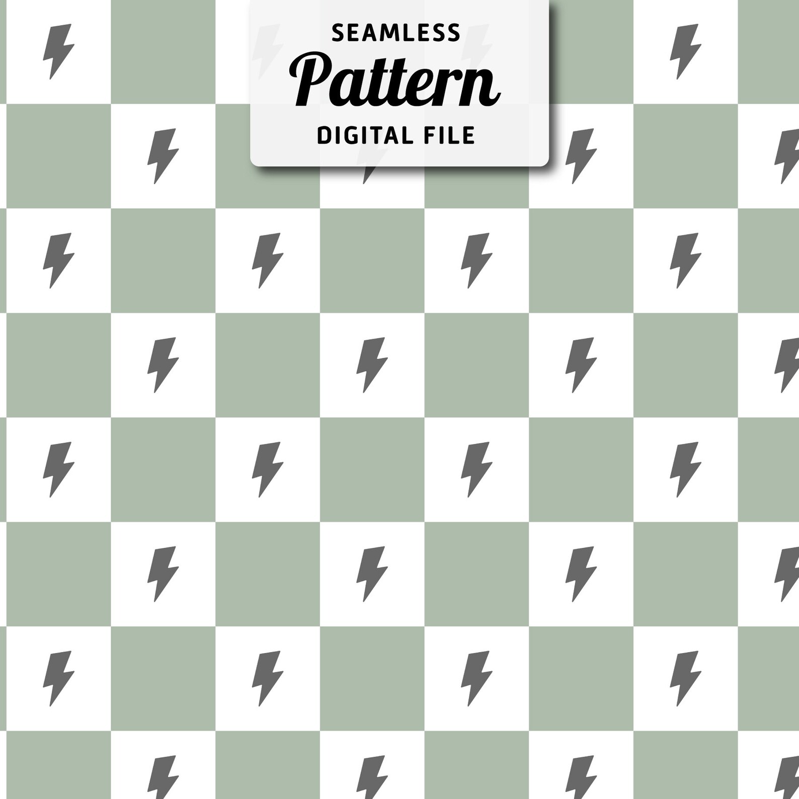 Happy Face & Lightning Bolt Seamless Pattern Set (digital File) - Etsy