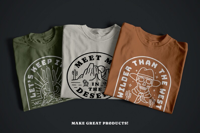 Western Line Art Collection. Western SVG, PNG, and JPEG Designs ...