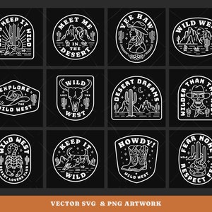 Western Line Art Collection. Western SVG, PNG, and JPEG Designs ...