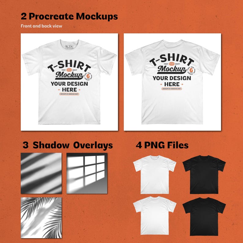 Procreate T-shirt Mockup: Front & Back View (downloadable File) - Etsy