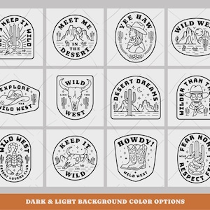 Western Line Art Collection. Western SVG, PNG, and JPEG Designs ...