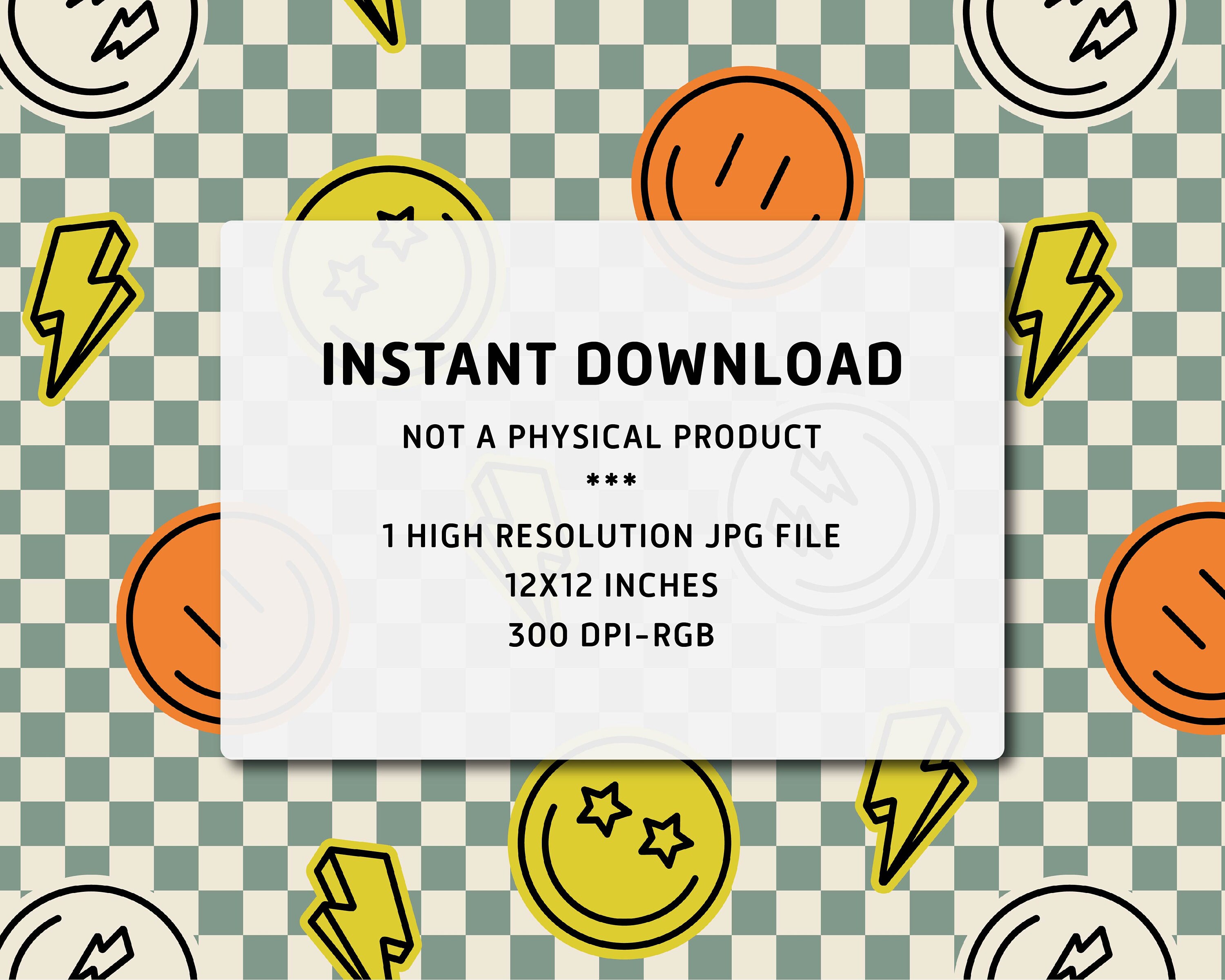 Happy Face Seamless Repeat Pattern Checkered Seamless Background Smile ...