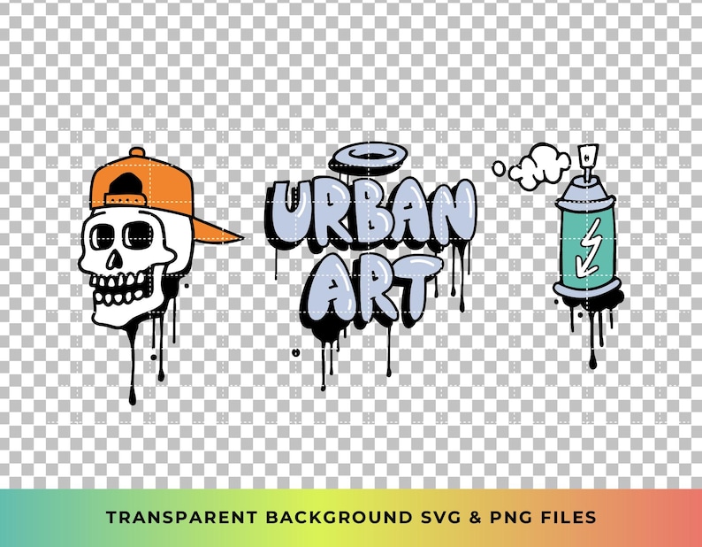 30 Graffiti Illustrations: Vector SVG & PNG Files (digital Download) - Etsy