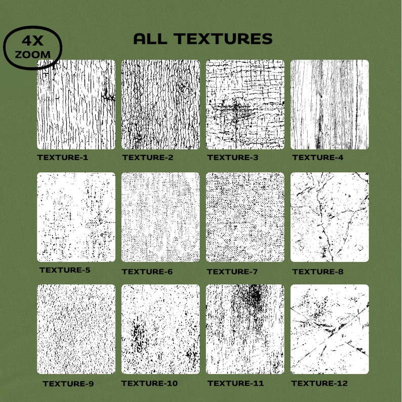 Procreate T-shirt Texture Brushes: 12 Distressed Stamp Effects ...