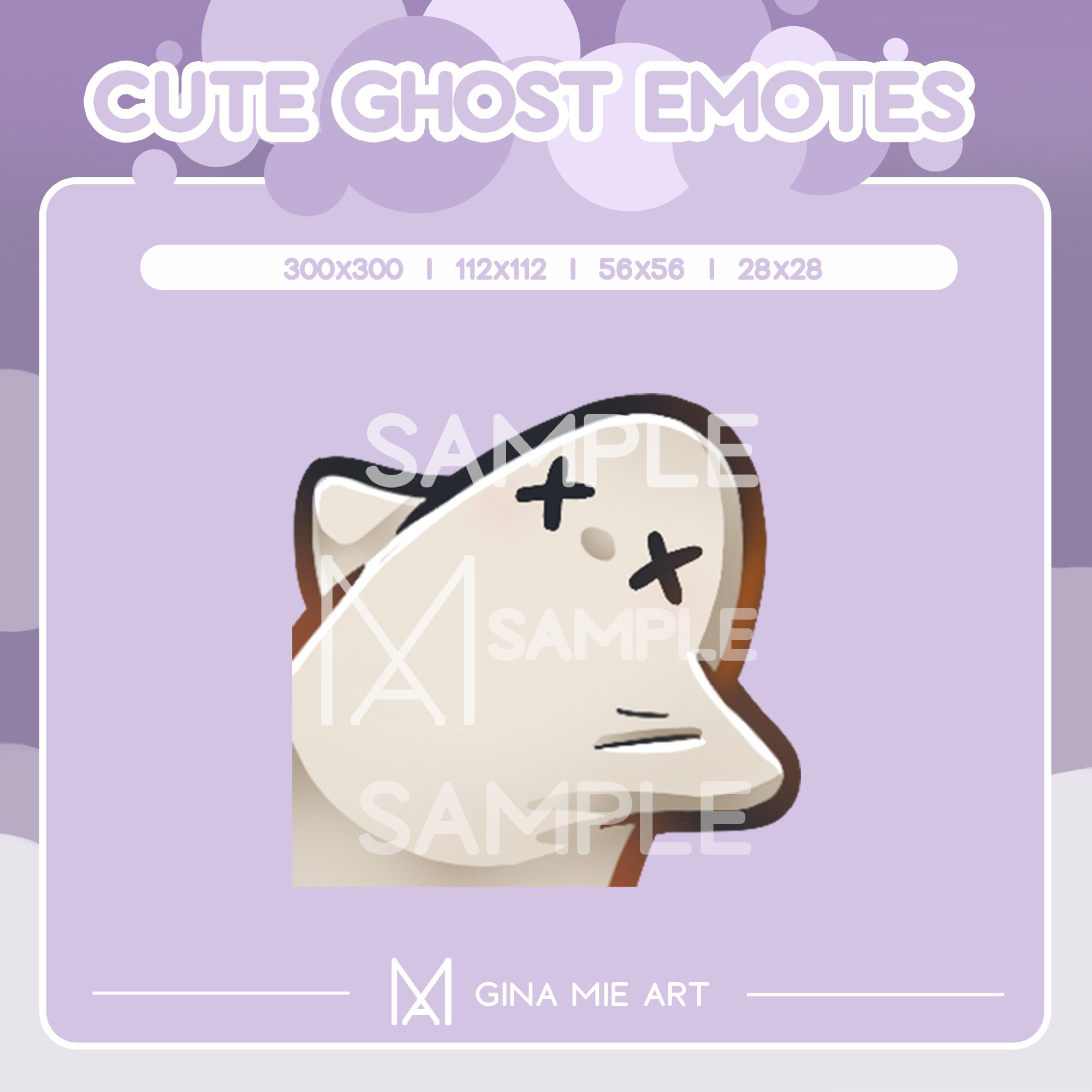 Cute Ghost Emotes for Twitch Set, 8 Emotes - Etsy