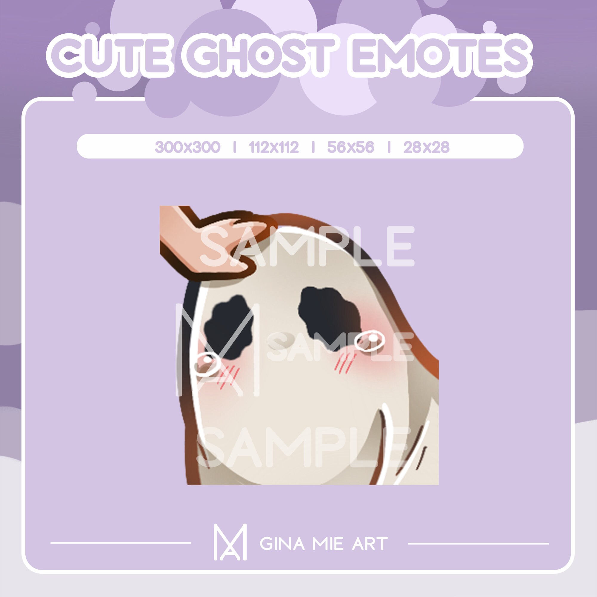 Cute Ghost Twitch Set, 8 Emotes + 6 Badges - Etsy