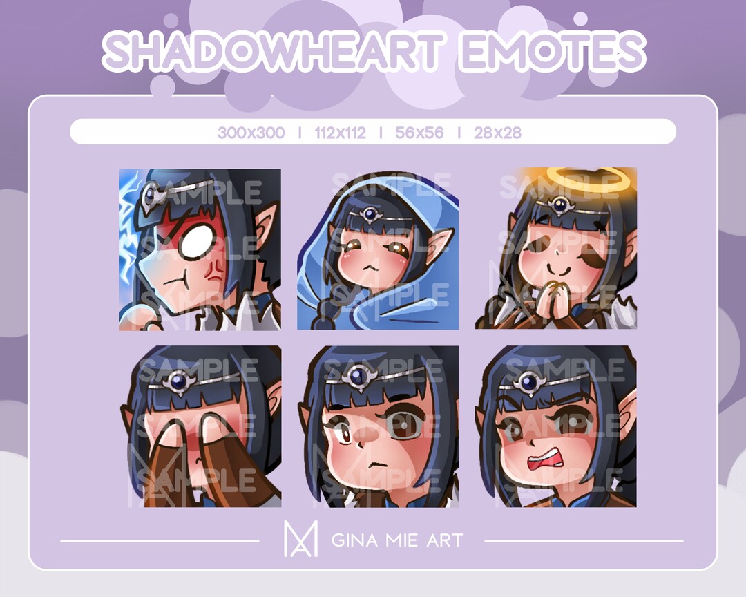 Shadowheart Twitch Emote Set, 6 Emotes, Baldur's Gate 3 / BG3 - Etsy