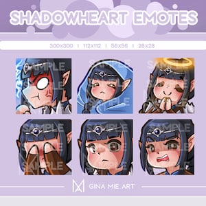 Shadowheart Twitch Emote Set, 6 Emotes, Baldur's Gate 3 / BG3 - Etsy