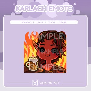Karlach Twitch Emote Set, 5 Emotes, Baldur's Gate 3 / BG3 - Etsy