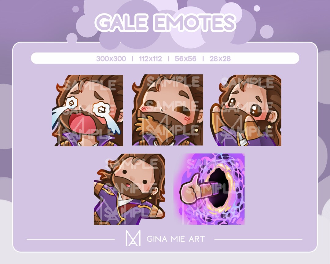 Gale Twitch Emote Set, 5 Emotes, Baldur's Gate 3 / BG3 - Etsy