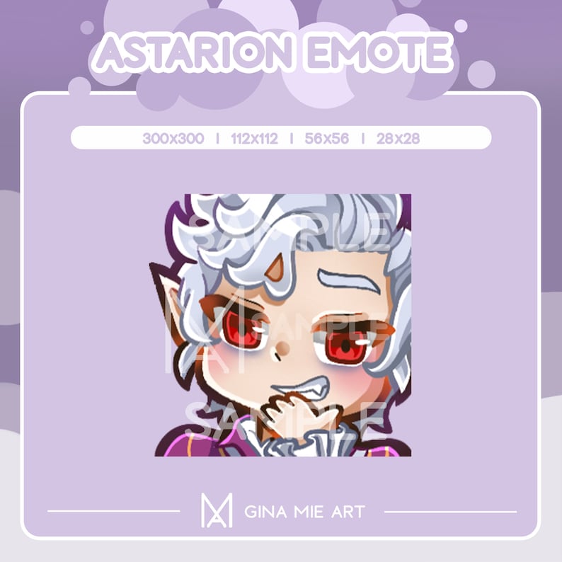 Astarion Smirk, Twitch Emote, Baldur's Gate 3 / BG3 - Etsy