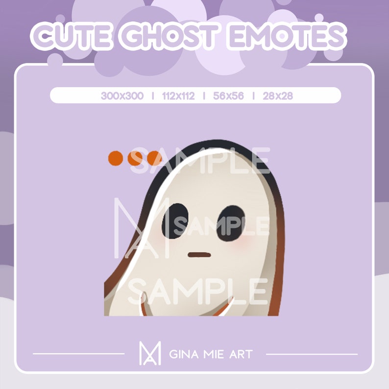 Cute Ghost Twitch Set, 8 Emotes + 6 Badges - Etsy