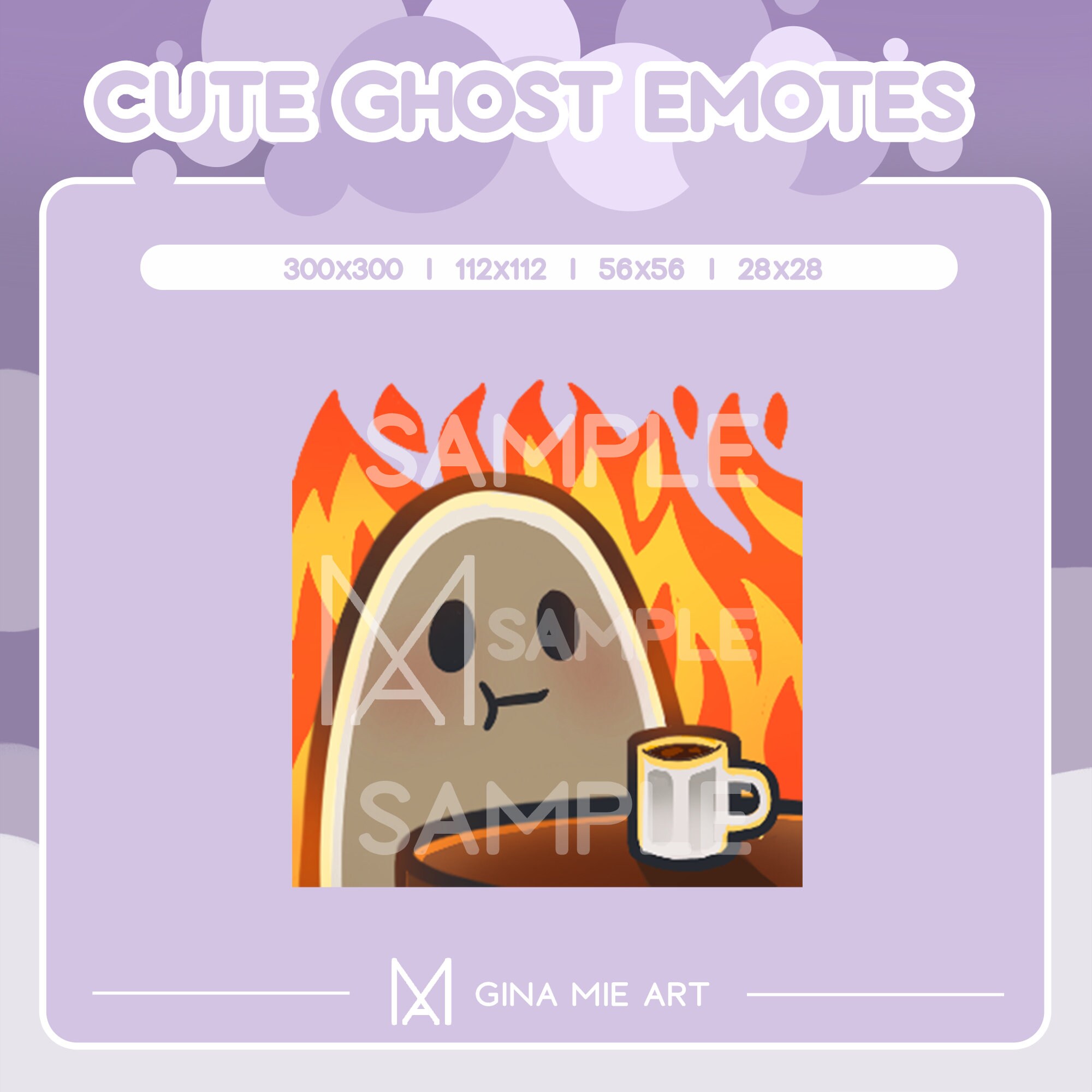 Cute Ghost Emotes for Twitch Set, 8 Emotes - Etsy
