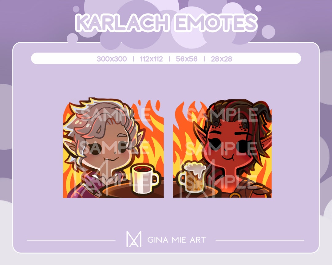 Karlach & Astarion Twitch Emote, Fine Meme, Baldur's Gate 3 / BG3 - Etsy