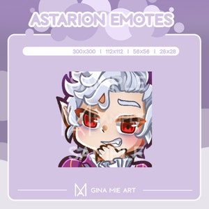 Astarion Twitch Emote Set, 5 Emotes, Baldur's Gate 3 / BG3 - Etsy