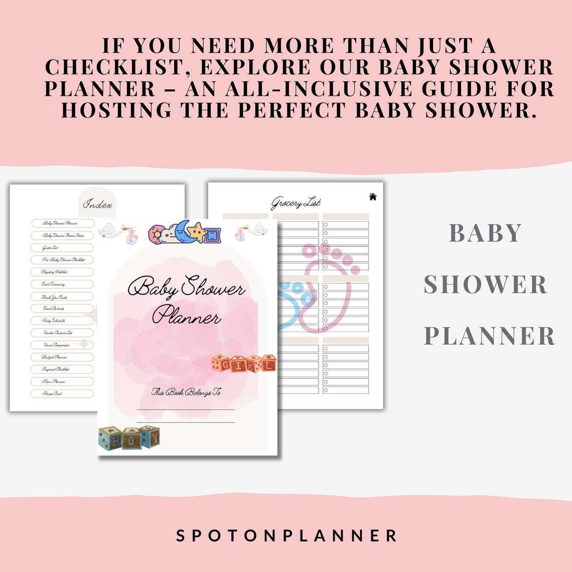 Baby Shower Checklist Complete Guide Digital Checklist Baby Shower ...