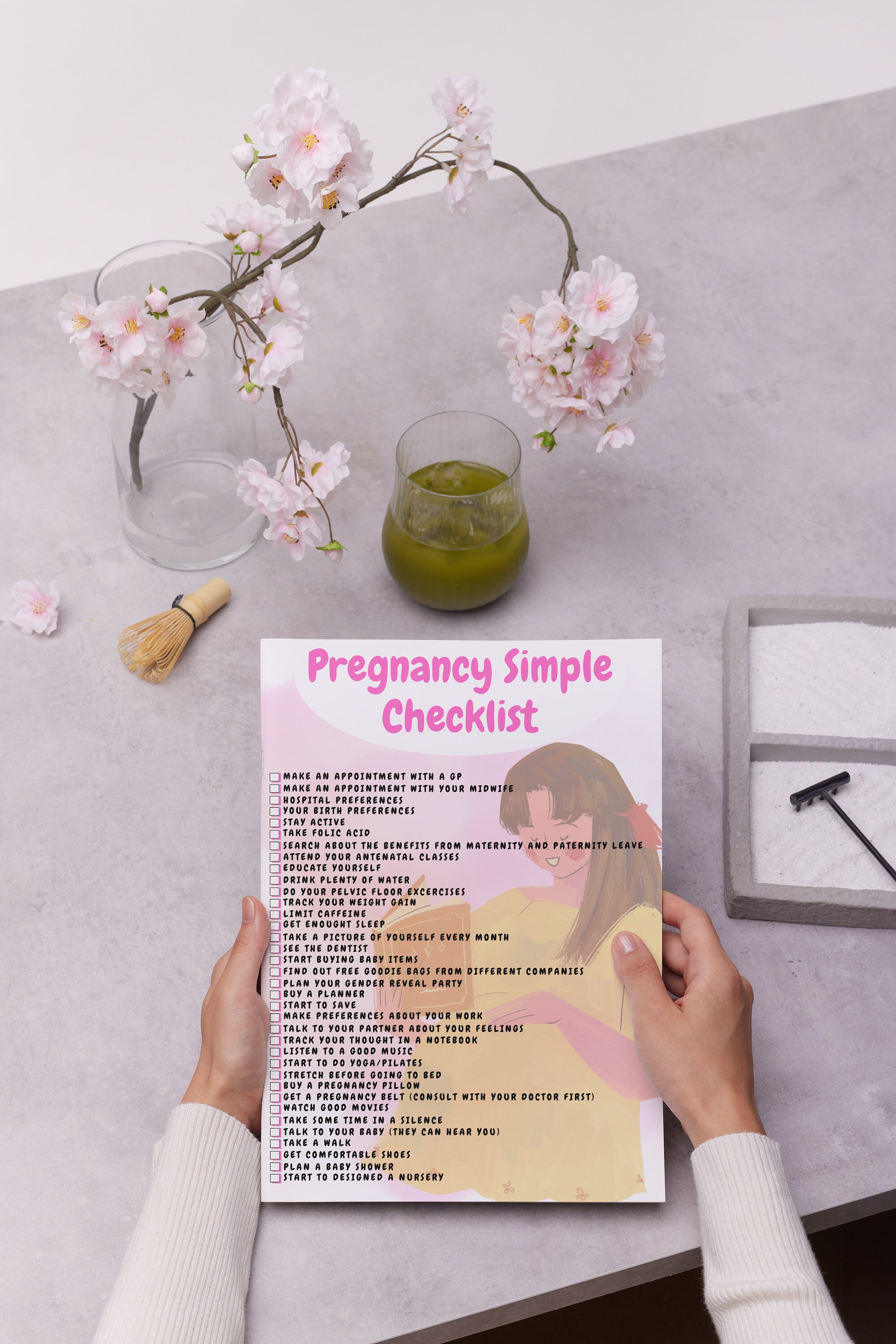 Checklist for Pregnant Digital Simple Checklist Printable Expecting ...