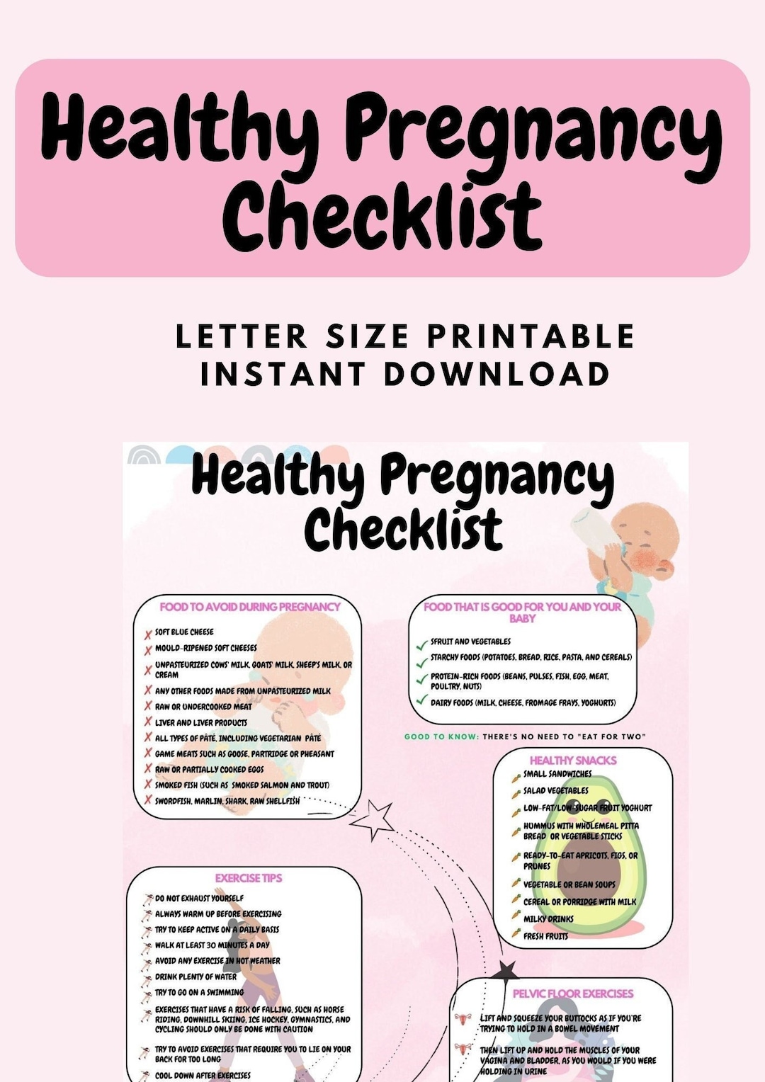 Healthy Pregnancy Checklist Healthy Mums Checklists Mum to Be What is ...
