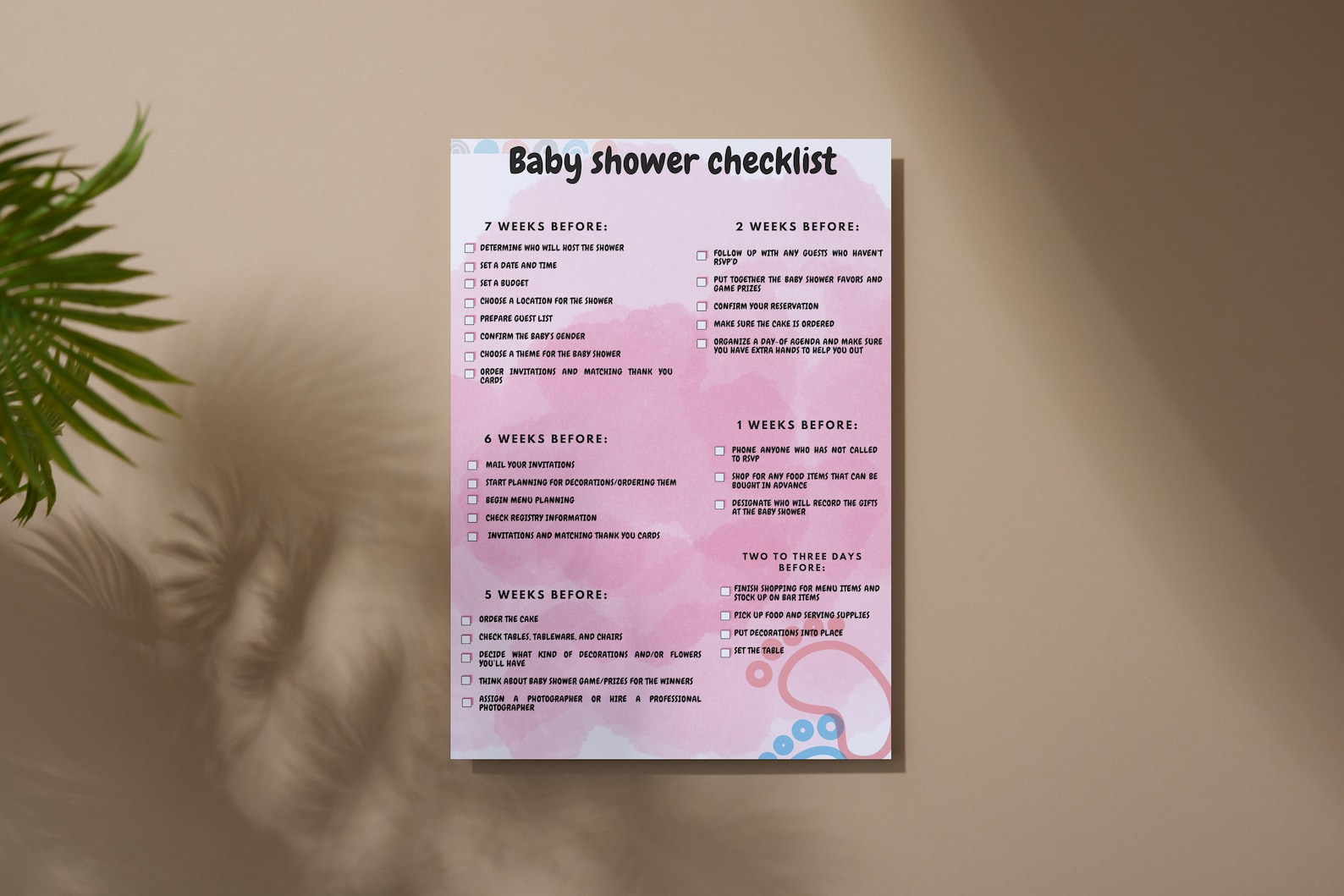 Baby Shower Checklist Complete Guide Digital Checklist Baby Shower ...