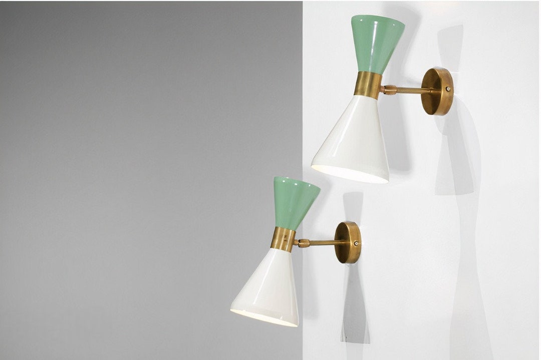 Italian Wall Sconce , Mid-century Stilnovo Inspired Brass Sconce ...