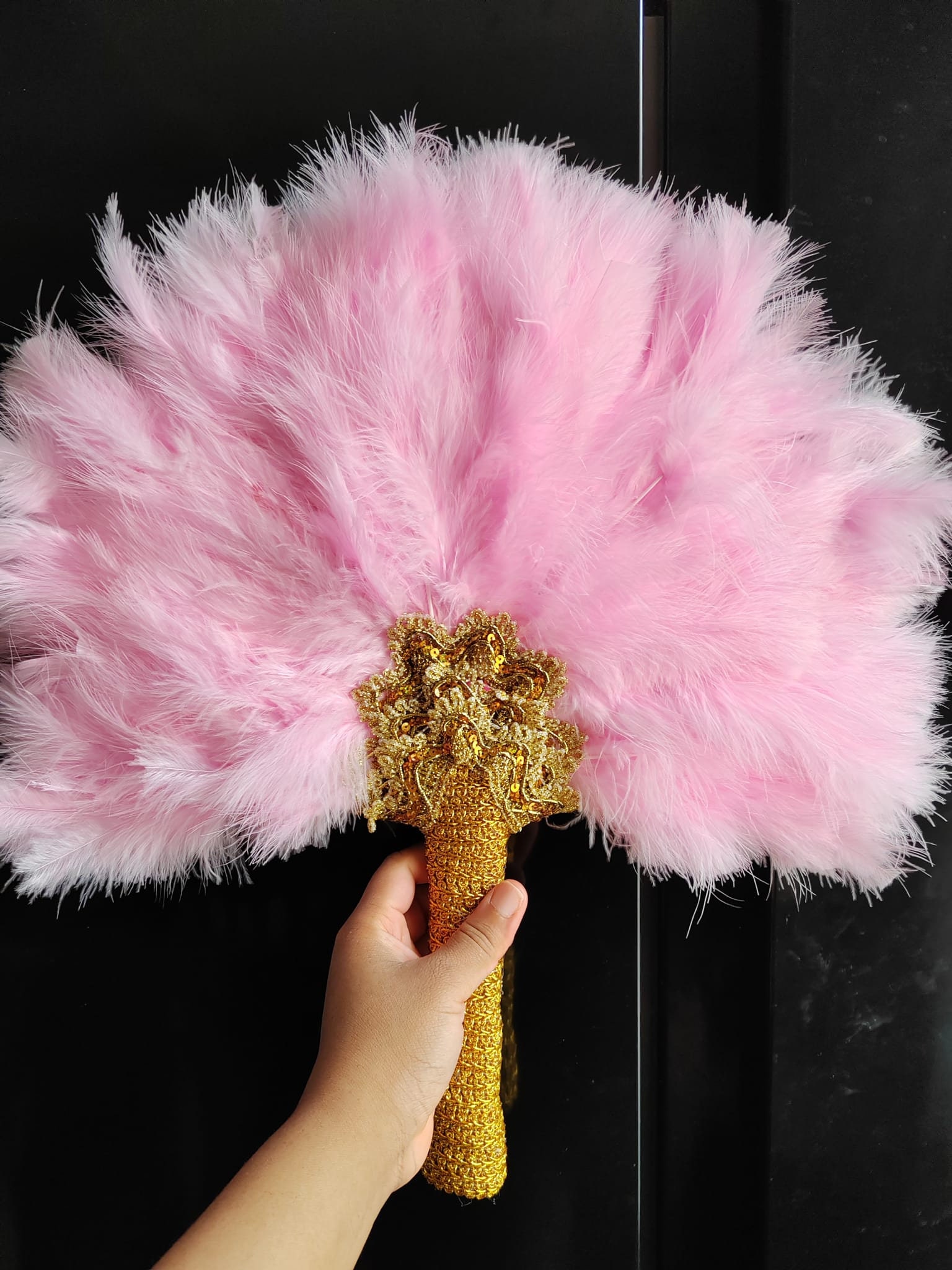 African Hand Fan Feather Hand Fan Bridal Hand Fan Nigerian Bridal Hand ...