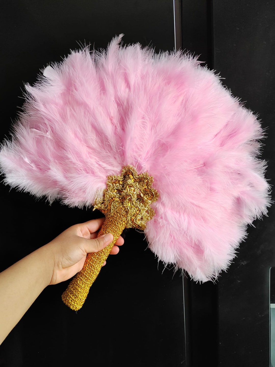 African Hand Fan | Feather Hand Fan | Bridal Hand Fan | Nigerian Bridal ...