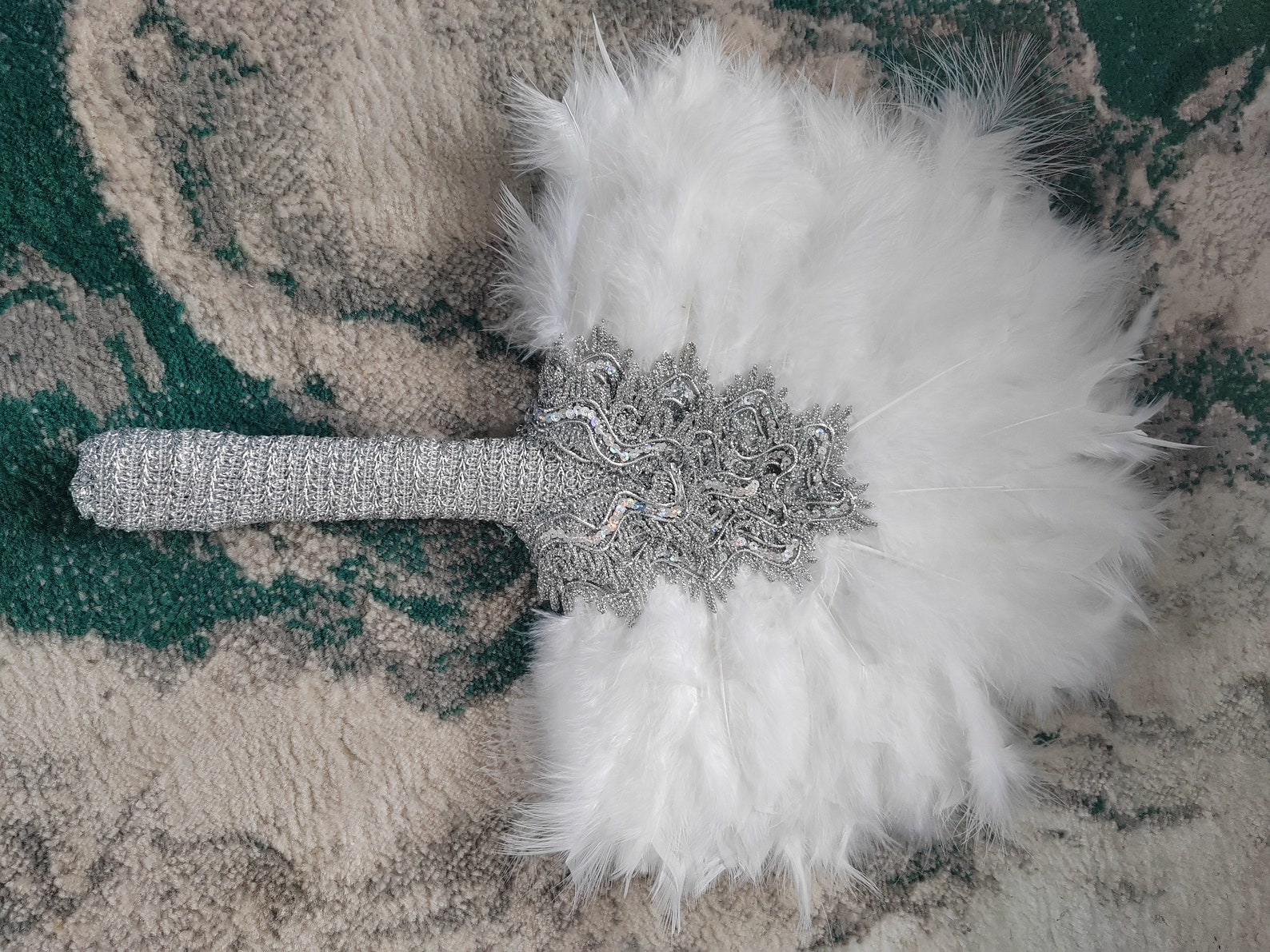 African Hand Fan Feather Hand Fan Bridal Hand Fan Nigerian Bridal Hand ...