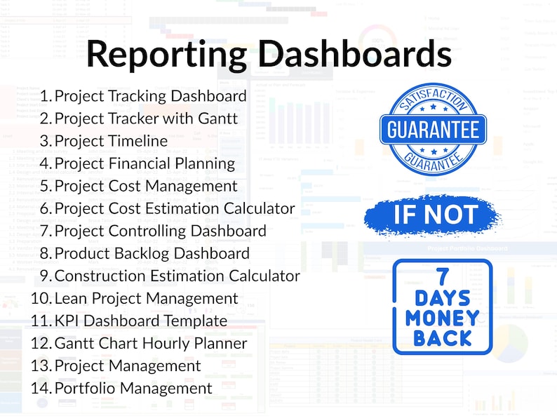 20+ Project Reporting Templates in Excel - Etsy