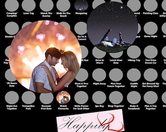 100 Dates Scratch off Poster Engagement Gifts, Couples Gift ...