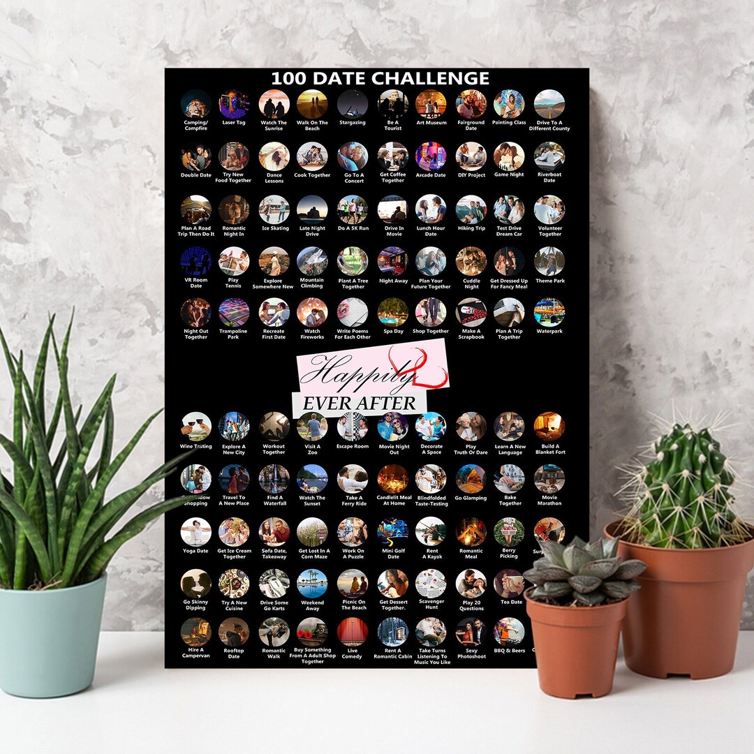 100 Date Scratch off Poster - Etsy