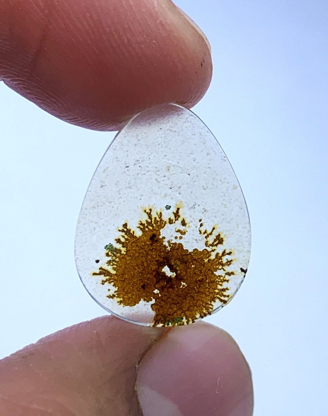 Dendritic Agate,scenic Dendritic Agate Cabochon: Pear-shaped Tree Agate ...