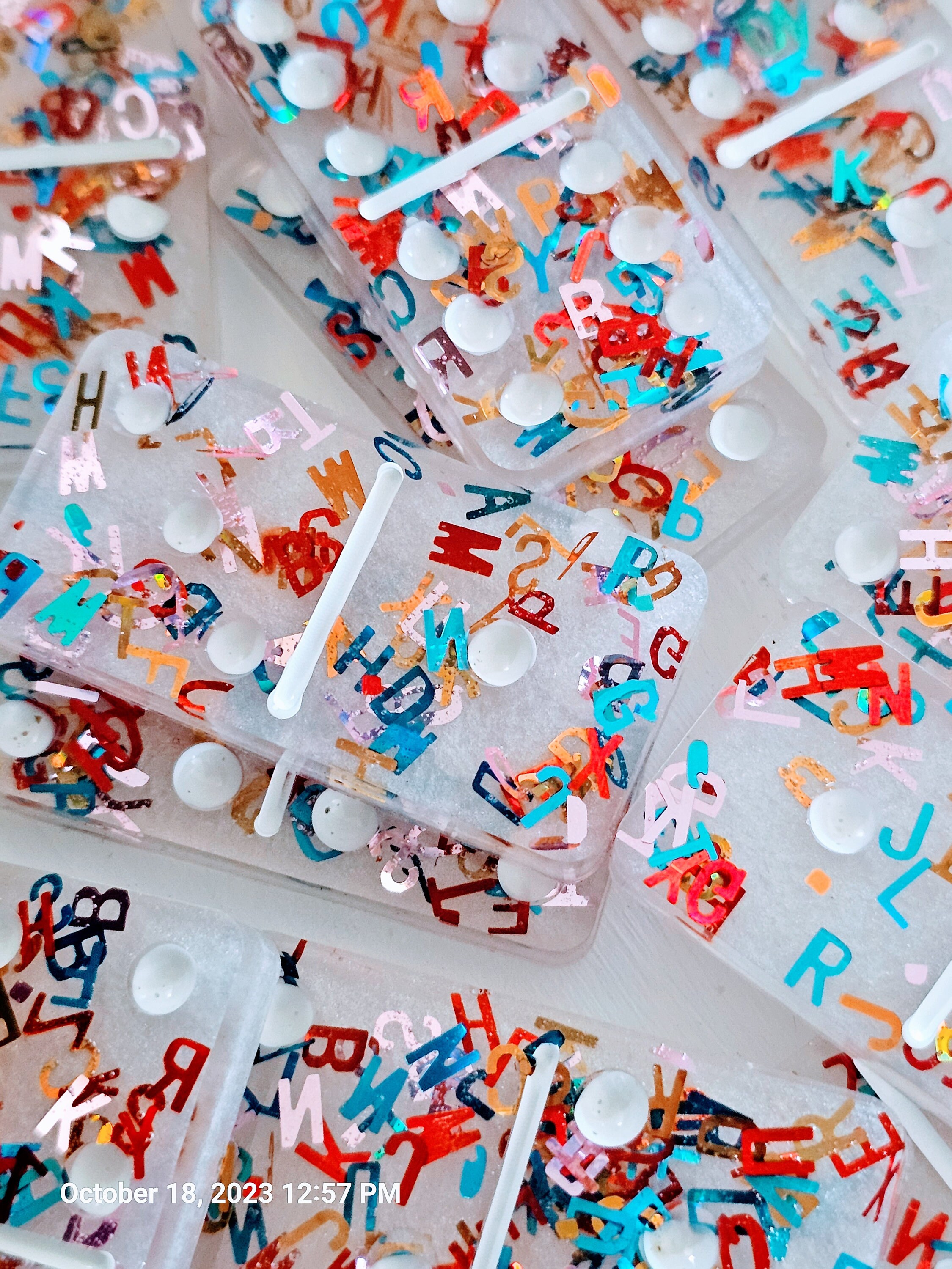 Two Layer Alphabet Custom Made Dominos - Etsy