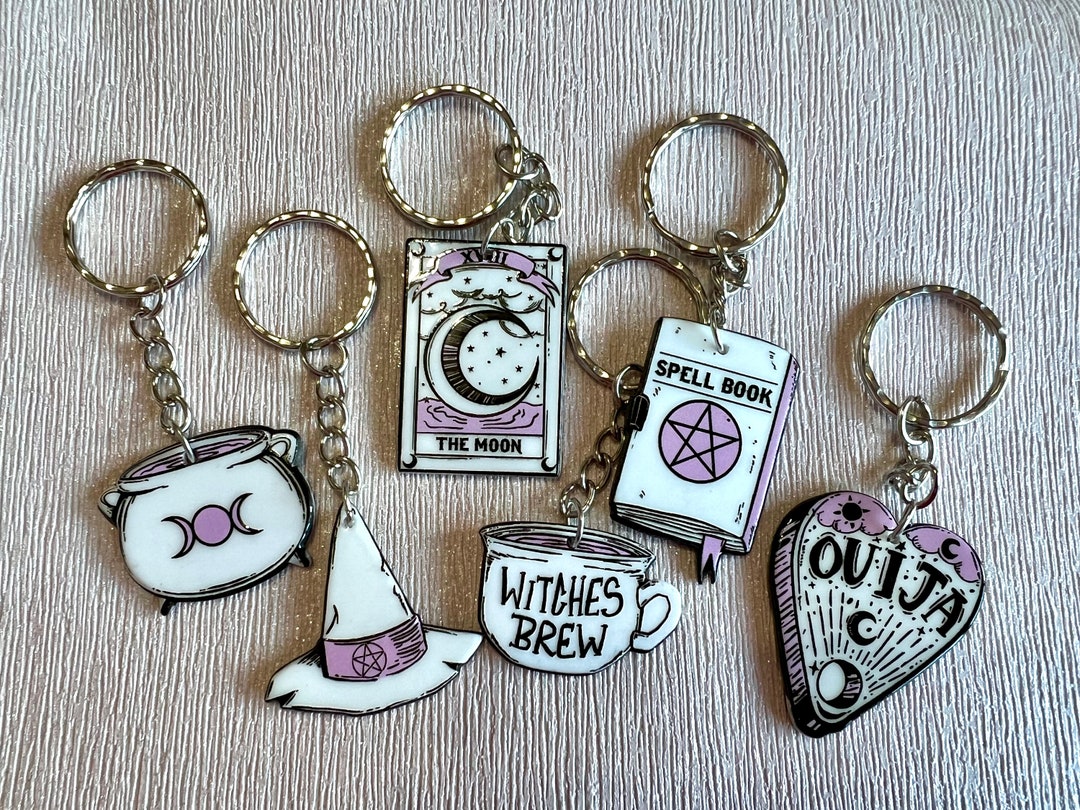 Witch, Magic, Wicca Themed Keychains - Etsy UK