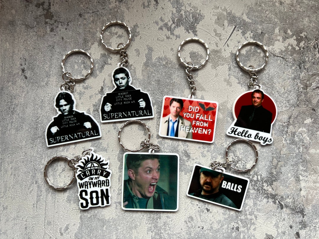 Supernatural Themed Keychains. Tv Show, SPN Gifts. - Etsy UK