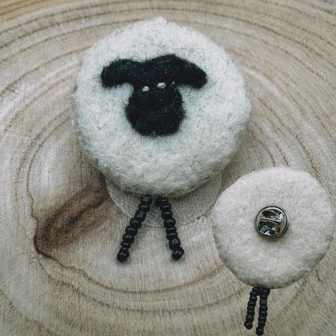 Handmade Wool and Felt Shaped Pin Badges - Etsy