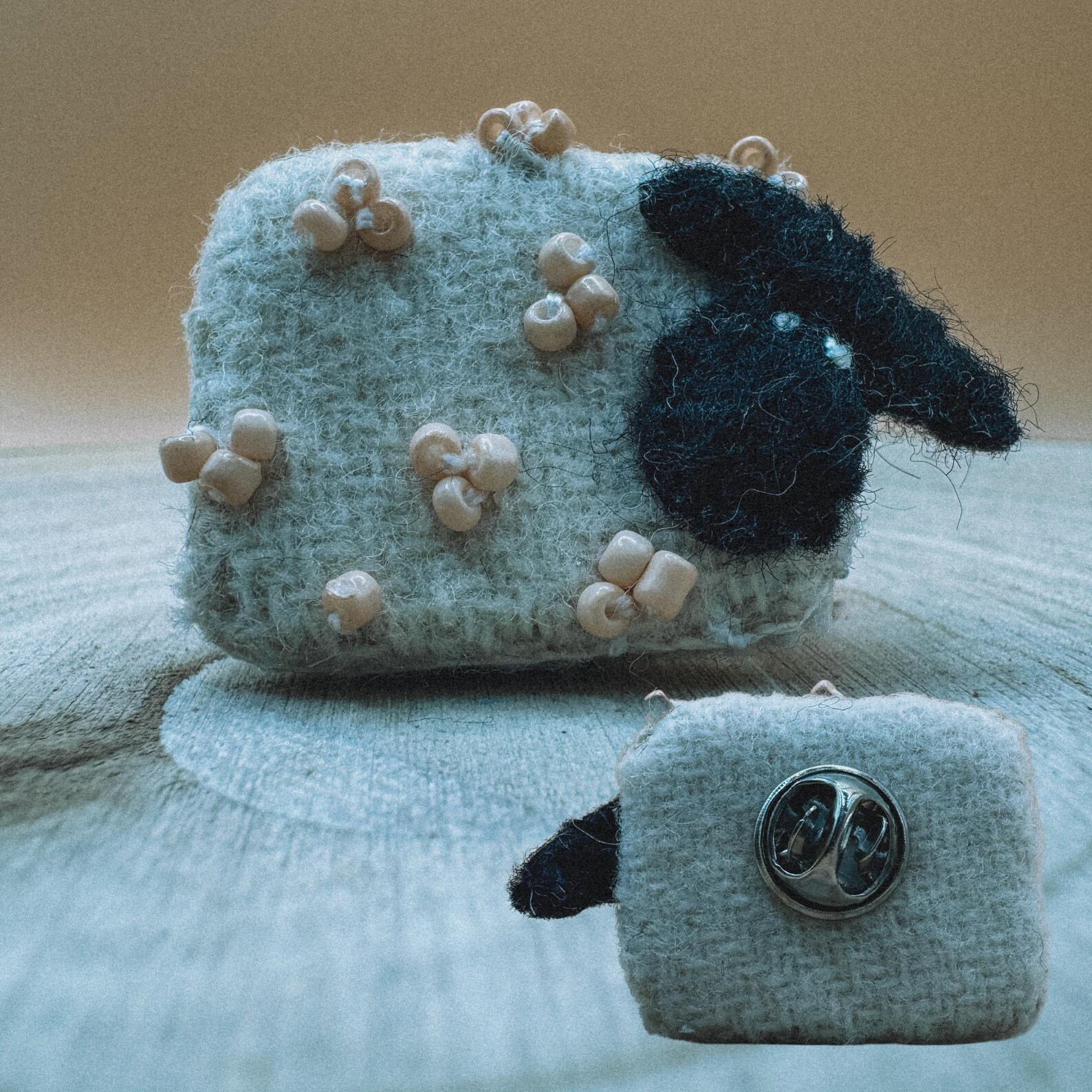 Handmade Wool and Felt Shaped Pin Badges - Etsy