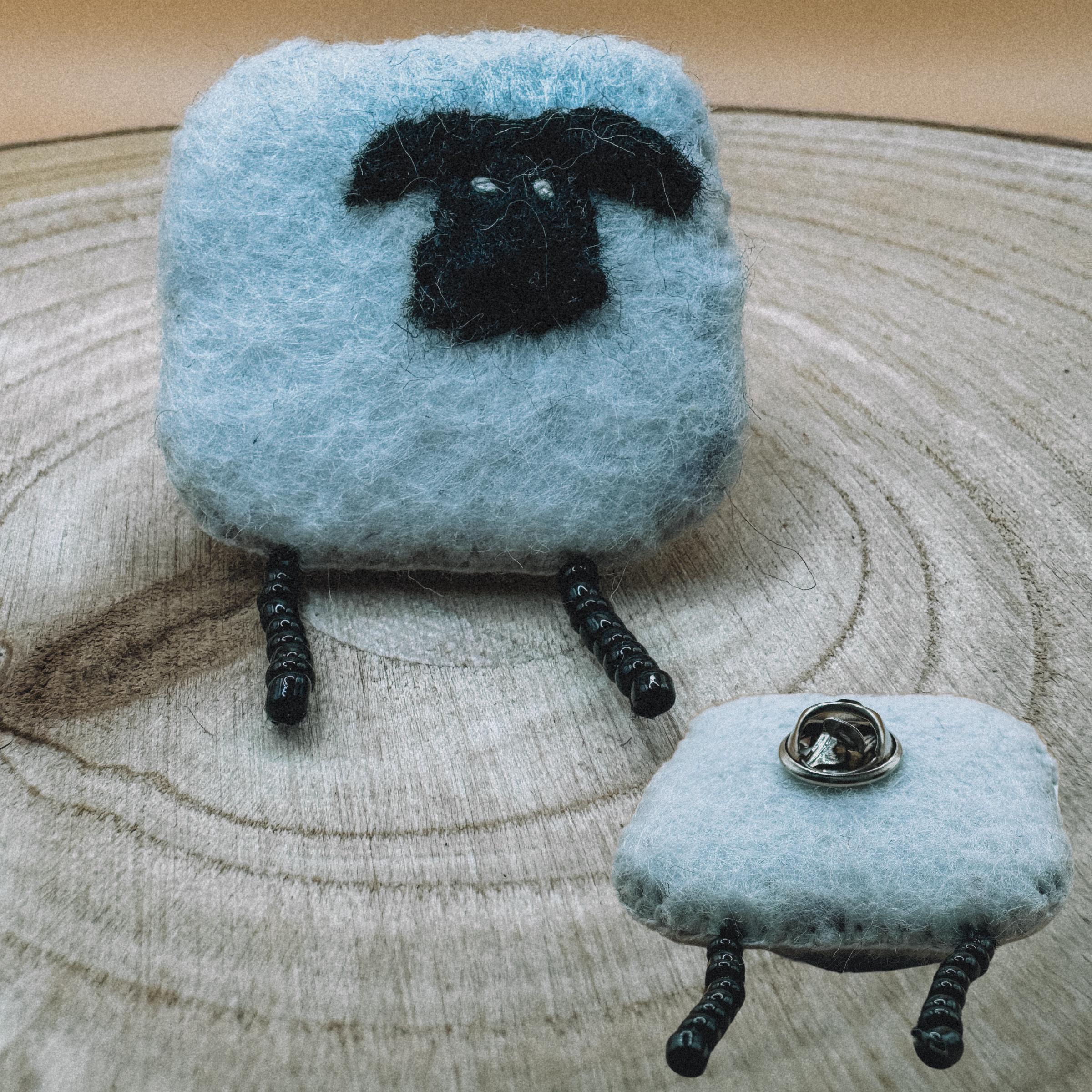 Handmade Wool and Felt Shaped Pin Badges - Etsy